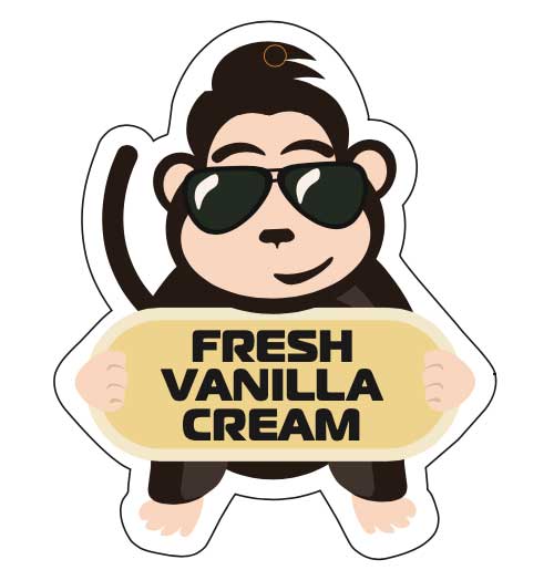 Fresh Vanilla Cream Monkey | Monkey Fresh Air Fresheners